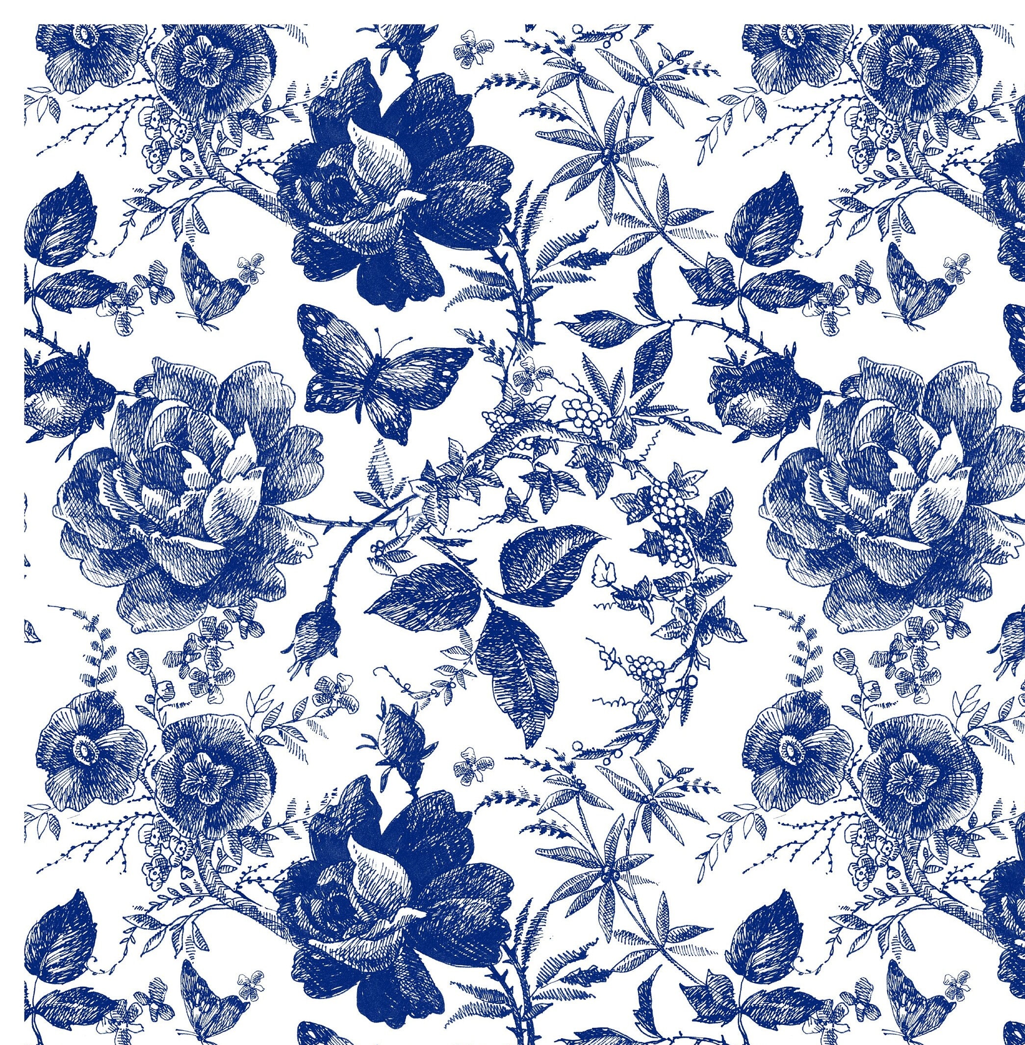 Blue Decoupage Paper for Furniture - Rice Paper Decoupage - Large ...