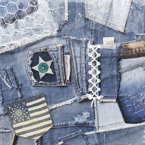 Denim - Large Rice Paper for Decoupage - Furniture Decoupage - Vintage ...