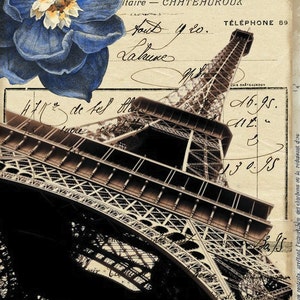 Paris Floral Decoupage Paper - Large Rice Paper for Decoupage ...