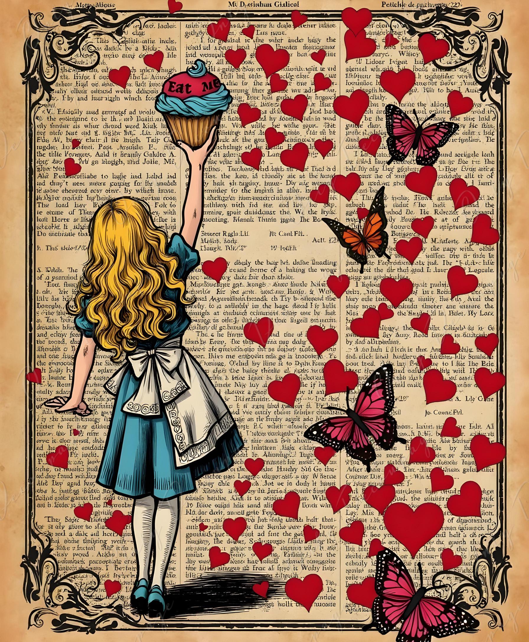 Fairytale Alice - Large Decoupage Paper for Furniture - 6 Size Options ...