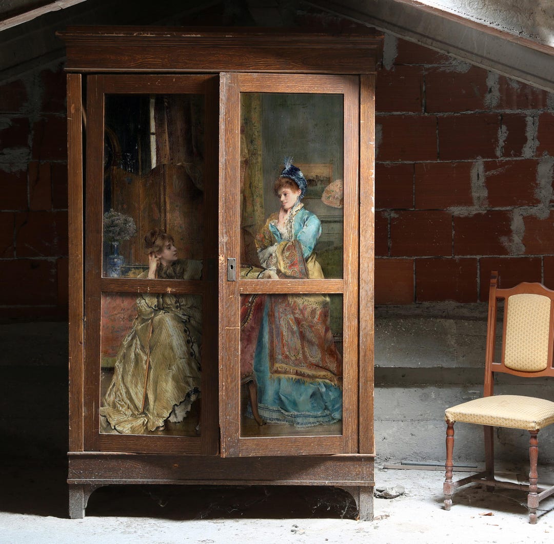 Oil Paint Victorian Women - Large Decoupage Paper for Furniture ...