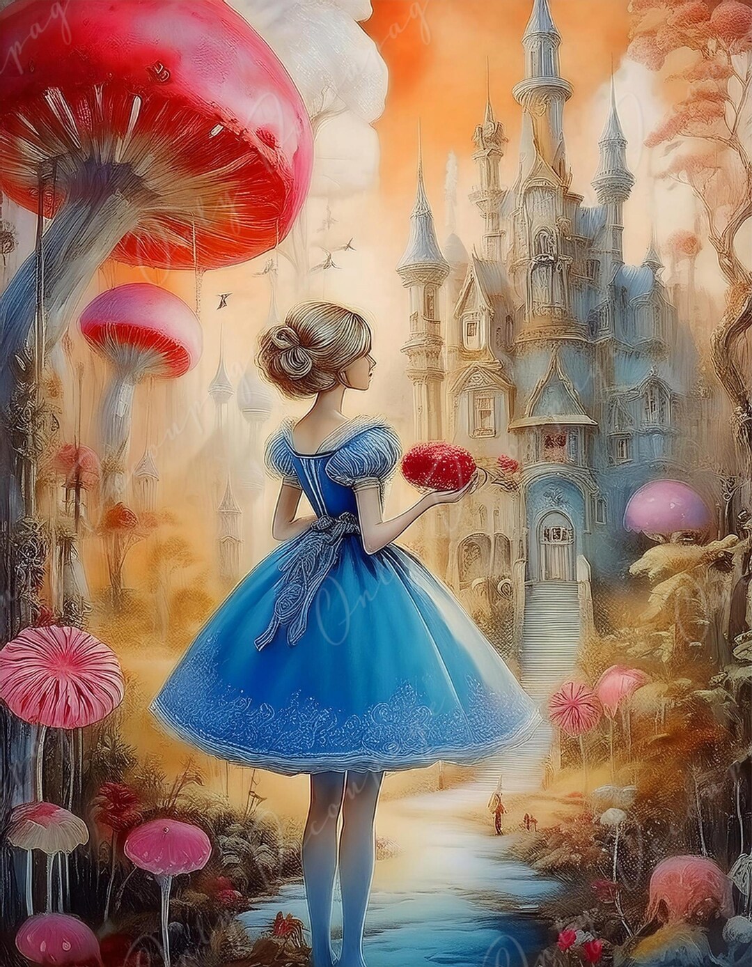 Fairytale Alice - Large Decoupage Paper - 6 Size Options - Red Gaint ...