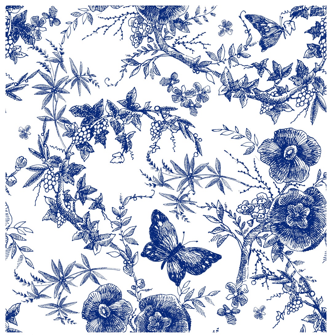 Blue Decoupage Paper for Furniture - Rice Paper Decoupage - Large ...