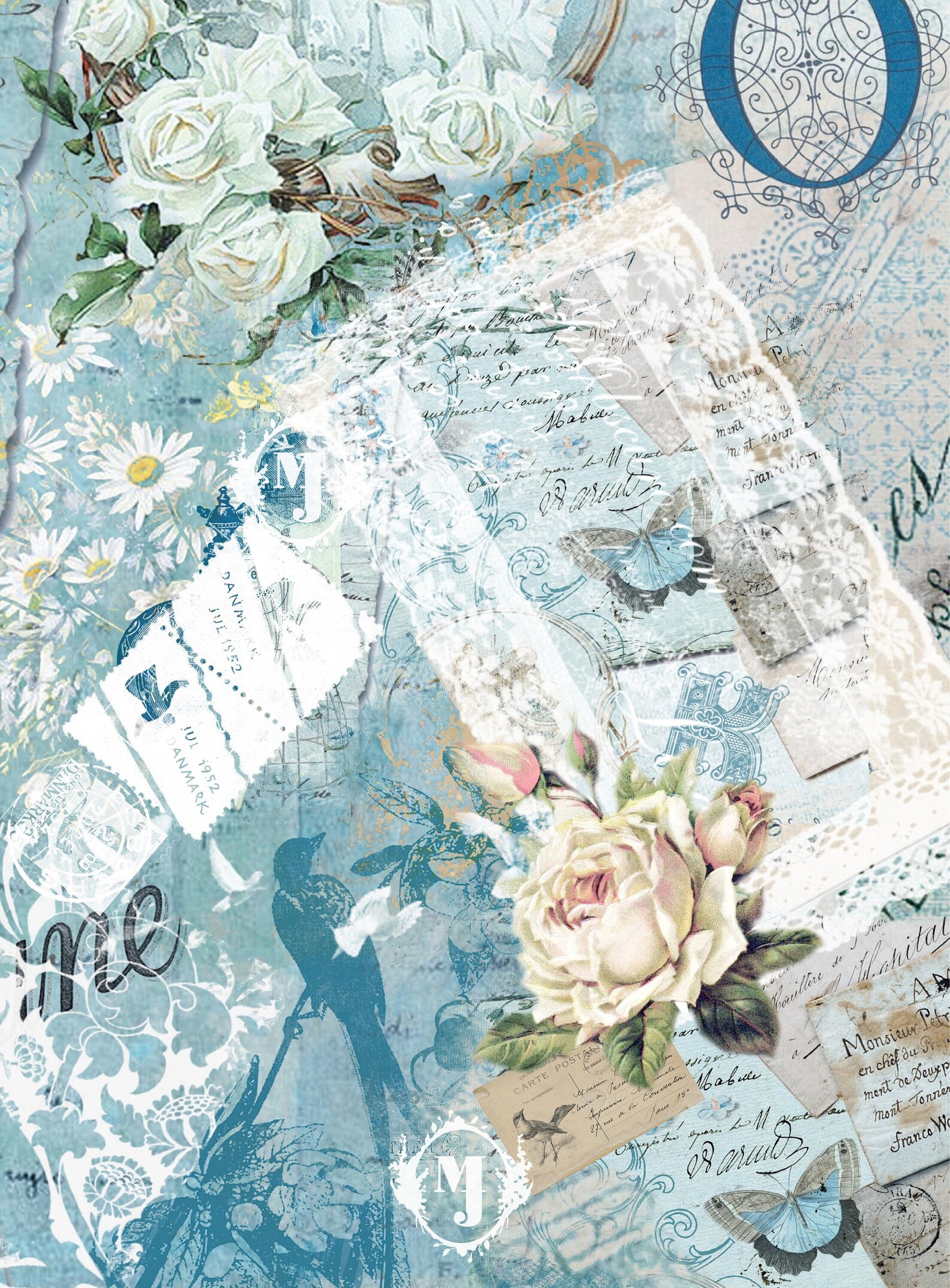 Large Decoupage Paper - Decoupage Art - Rice Paper for Decoupage - Decoupage for Furniture ...
