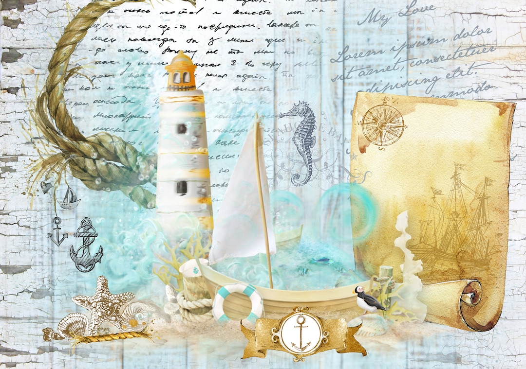 Large Decoupage for Furniture - Vintage Decoupage - Floral Decoupage ...