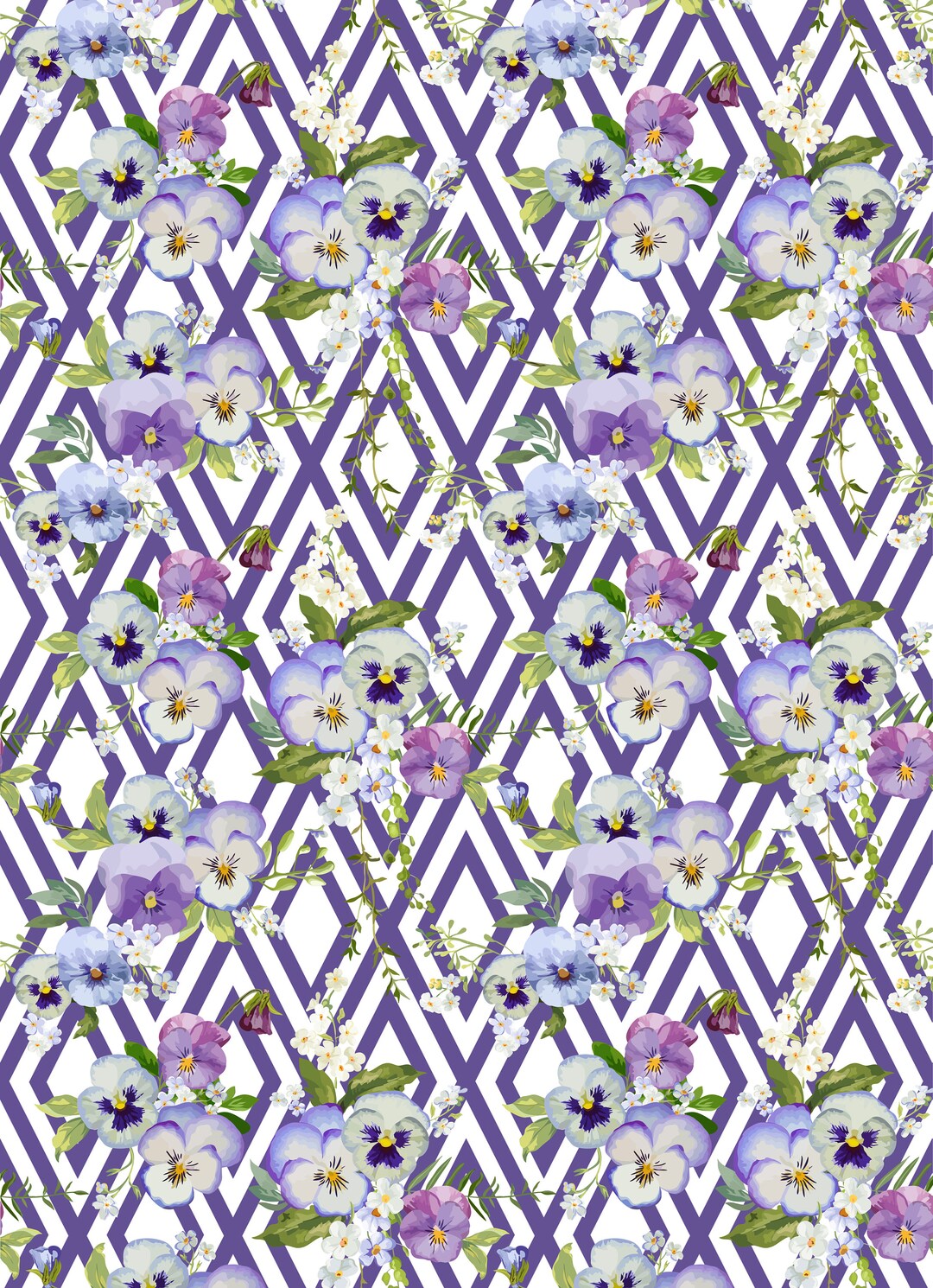 Large Decoupage for Furniture - Rice Paper - Vintage Decoupage - Floral ...