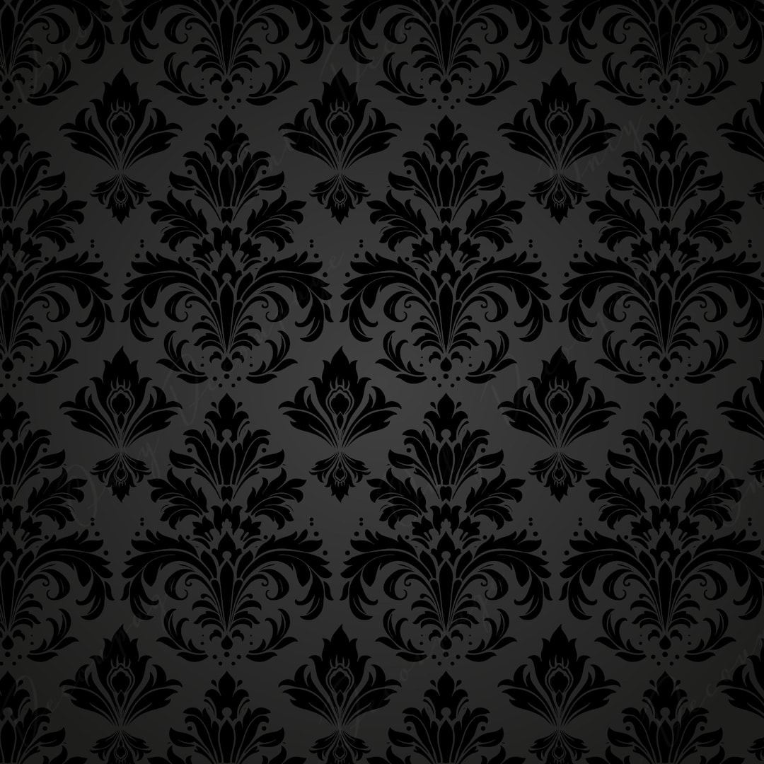 Dark Decoupage Paper - Repeating Damask Pattern - Black Shade - Etsy