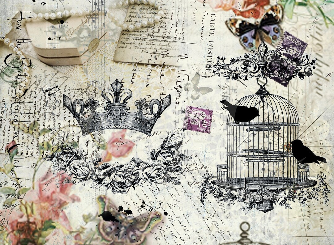 Large Decoupage Paper - Decoupage Art - Rice Paper for Decoupage ...