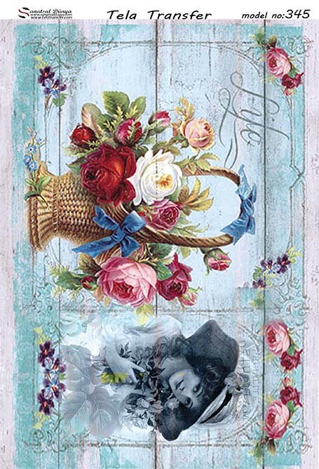 Floral Pattern Decorative Decoupage Paper 3 PCS Colorful | Etsy