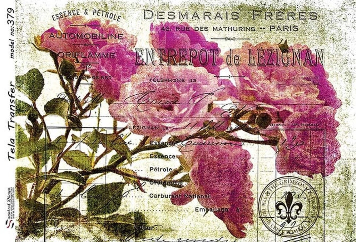 Vintage Pink Roses Decorative Decoupage Paper for - Etsy