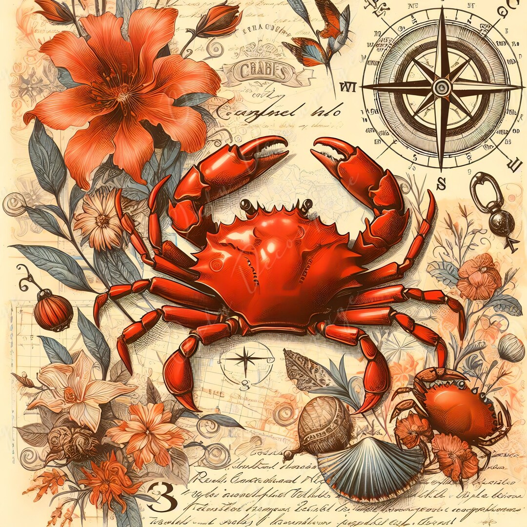 Large Decoupage Paper for Furniture - Red Crap - Rice Paper - Decoupage ...