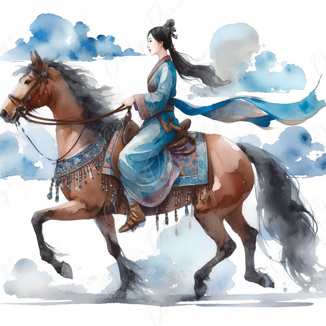 Large Decoupage Paper for Furniture - Mongolian Girl - Rice Paper ...