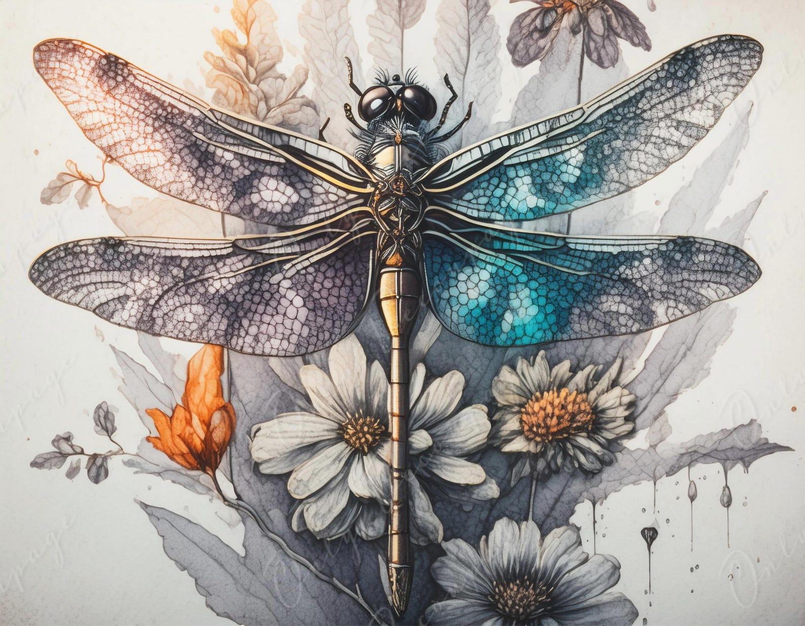 Dragonfly - Large Decoupage Paper for Furniture - Rice Paper ...