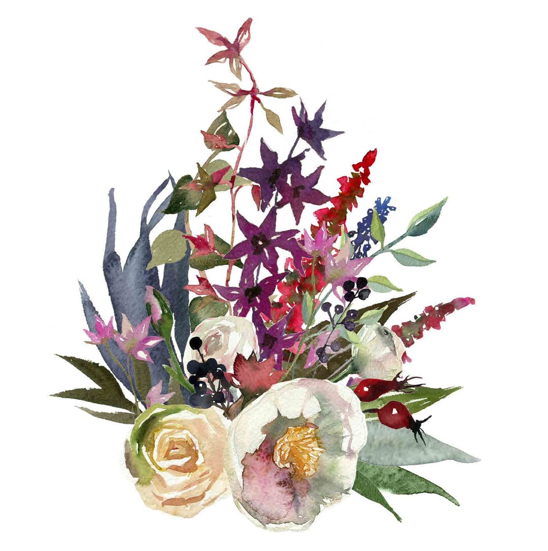 Watercolor Floral Rice Paper - Vintage Decoupage Paper for Furniture ...