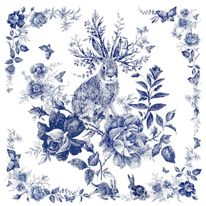 Blue Decoupage Paper for Furniture - Rice Paper Decoupage - Large ...