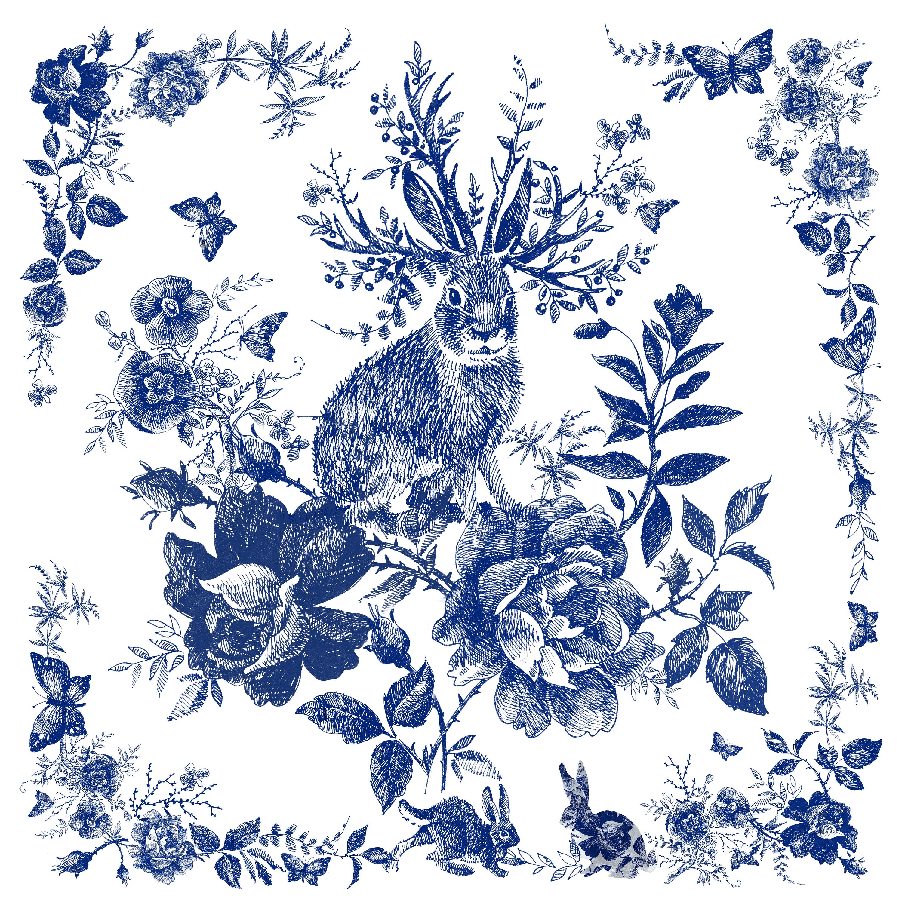 Blue Decoupage Paper for Furniture - Rice Paper Decoupage - Large ...