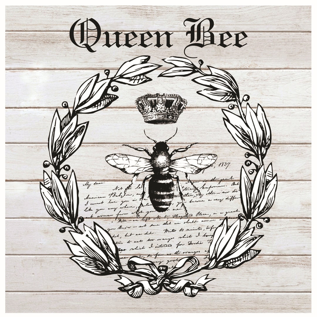 Queen Bee - Handwrite - Large Decoupage Paper for Furniture - Rice ...