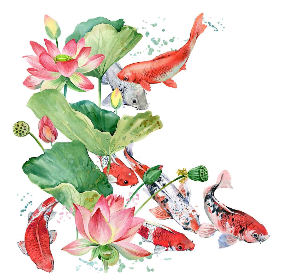 Exotic Fish - Decoupage Paper for Furniture - Floral Craft Paper ...