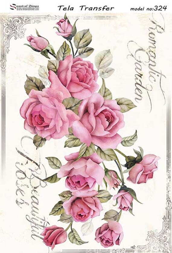 Floral Pattern Decorative Decoupage Paper for Furniture - Etsy