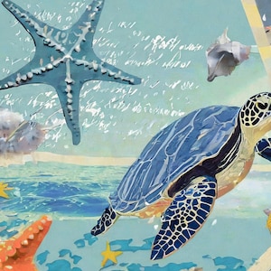 Marine Life - Large Decoupage Paper for Furniture - Rice Paper ...