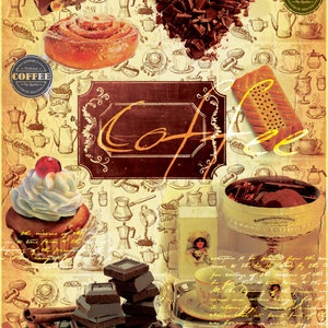 Coffee Time - Vintage Decoupage Art - Rice Paper - Decoupage for ...