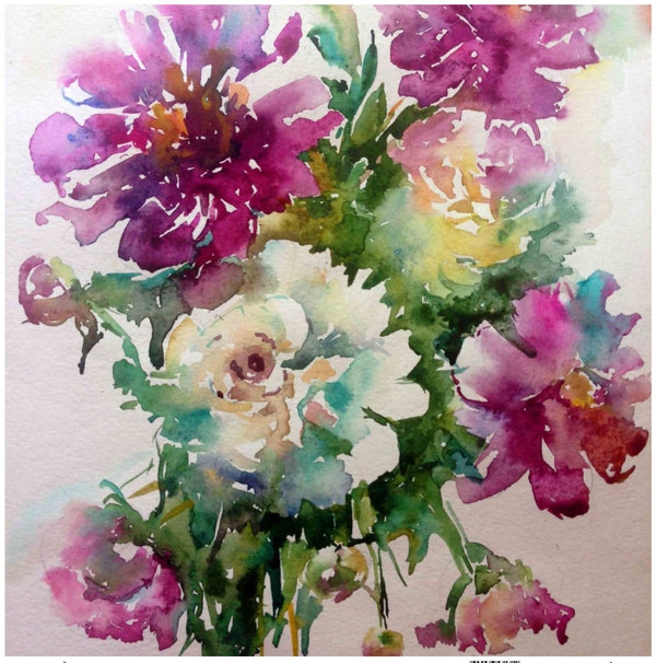 Floral Oil Painting Decorative Decoupage Paper for Furniture Large Size ...