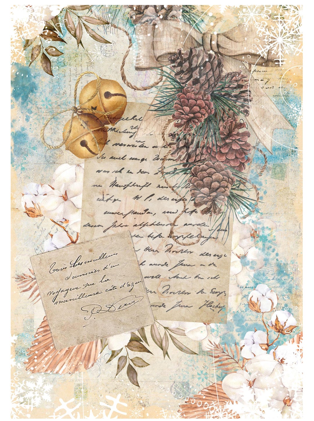 Christmas Collection - Large Decoupage Paper - 6 Size Options - Cone ...