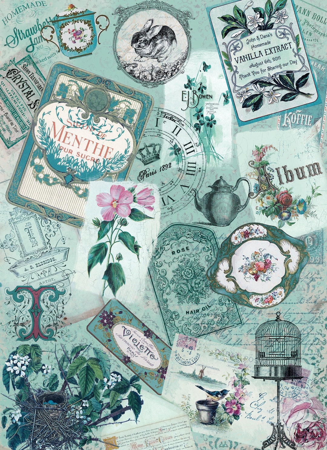 Large Decoupage Paper - Decoupage Art - Rice Paper for Decoupage ...