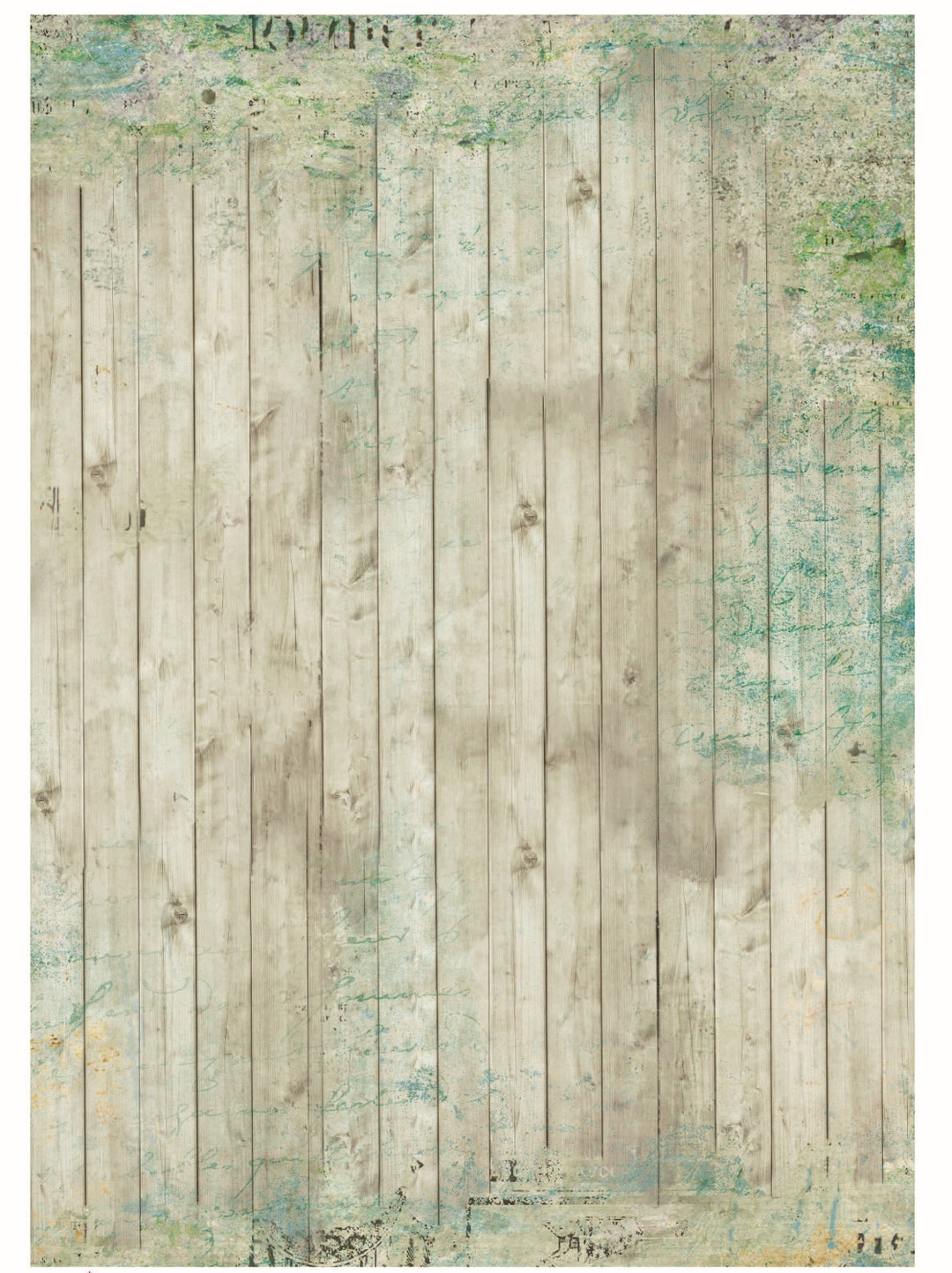 Green Vintage Decoupage - Decoupage Art - Large Size Rice Paper for ...