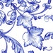 Blue Floral Illustrations Decoupage Paper for Furniture and Crafts ...