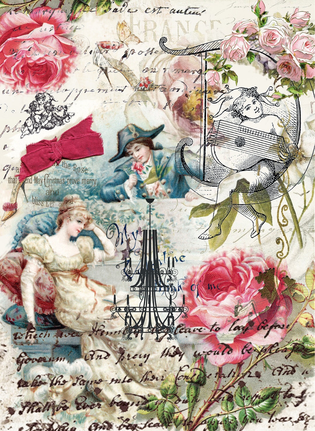 Large Decoupage Paper Decoupage Art Rice Paper for - Etsy