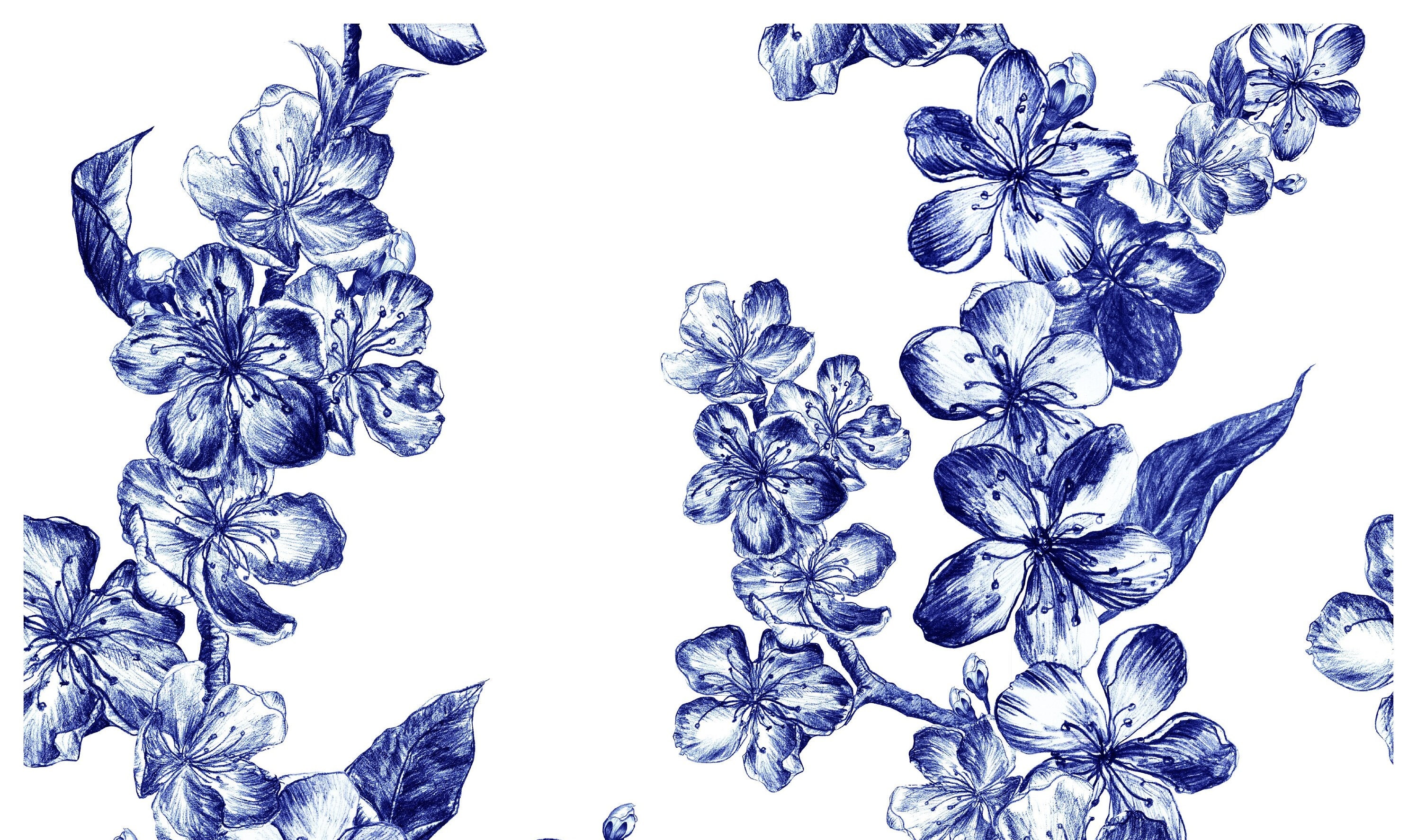 Blossom Blue Decoupage Paper for Furniture - Rice Paper Decoupage ...
