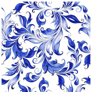 Blue Floral Decoupage Paper – Vintage Bird & Flower Prints - Etsy