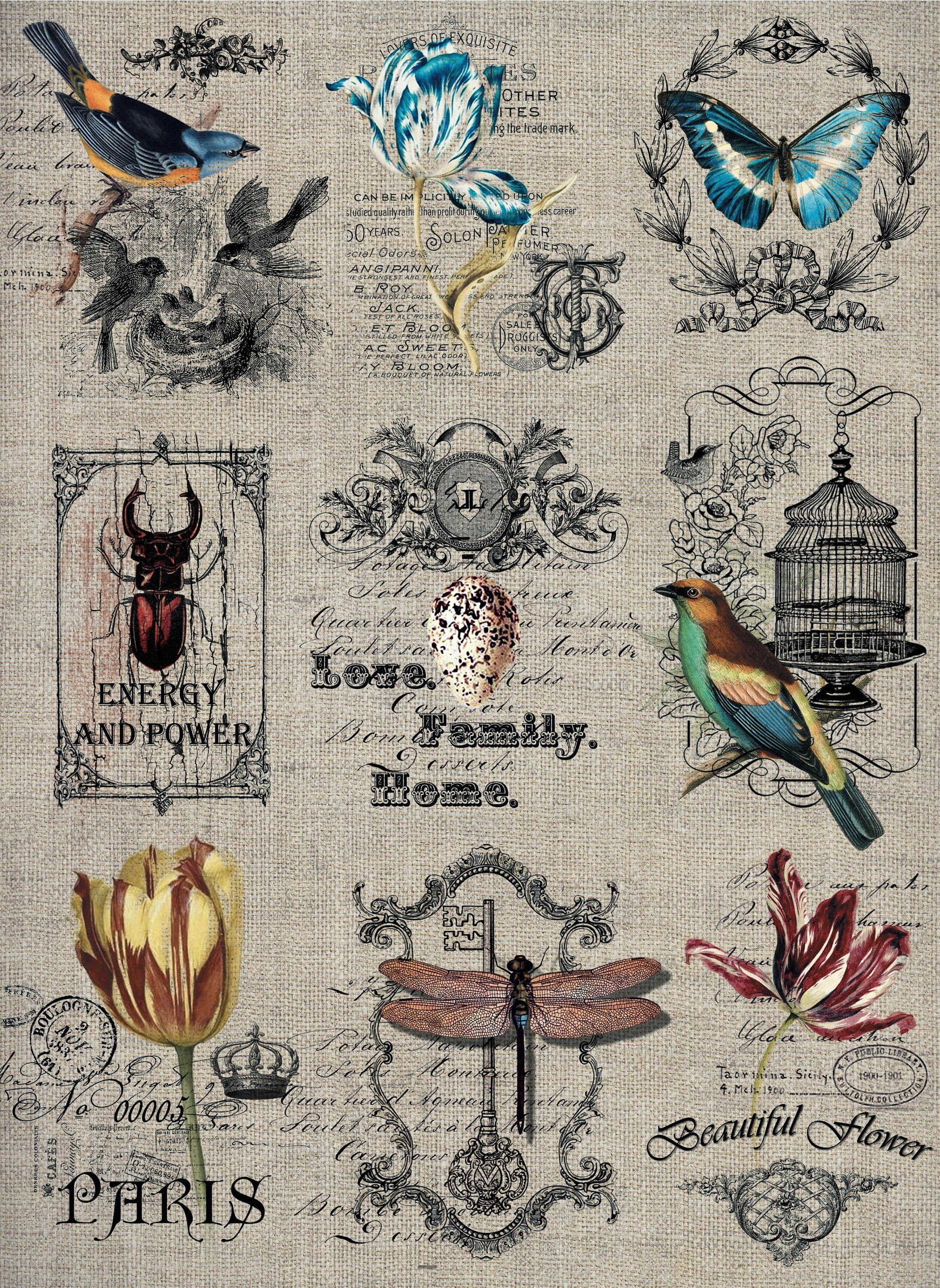 Large Decoupage Paper - Decoupage Art - Rice Paper for Decoupage ...