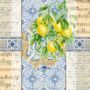 Large Decoupage for Furniture - Rice Paper - Vintage Decoupage - Floral ...