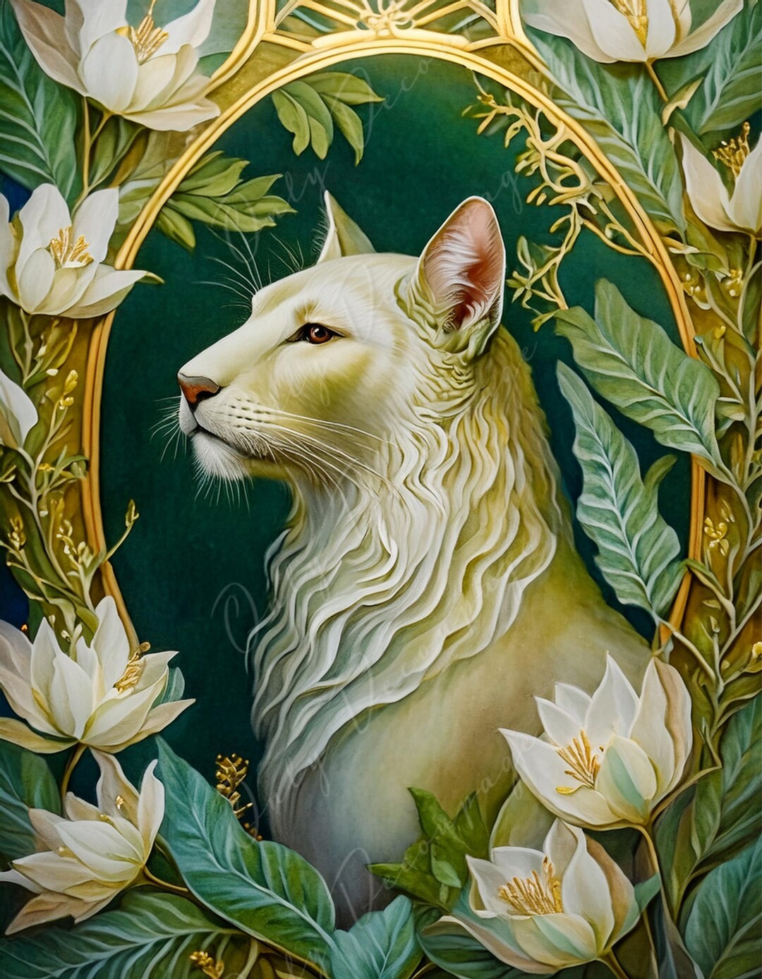 Large Decoupage Paper for Furniture - White Lion - Rice Paper ...