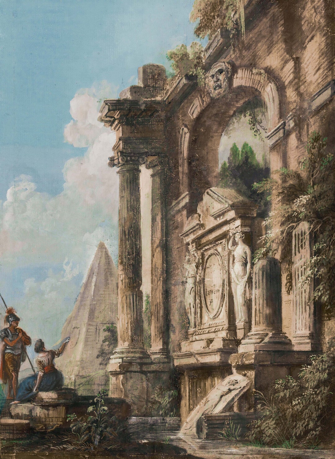 Soldier- Ancient Rome Structures - Paper for Decoupage - Large Size ...