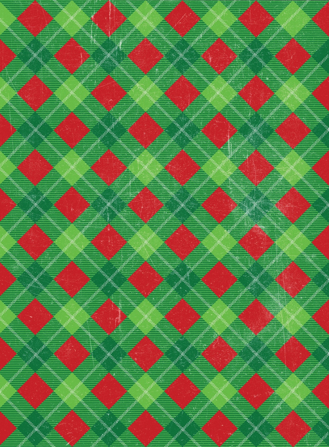 Merry Christmas - Red Diamond Pattern - Decorative Christmas Paper ...