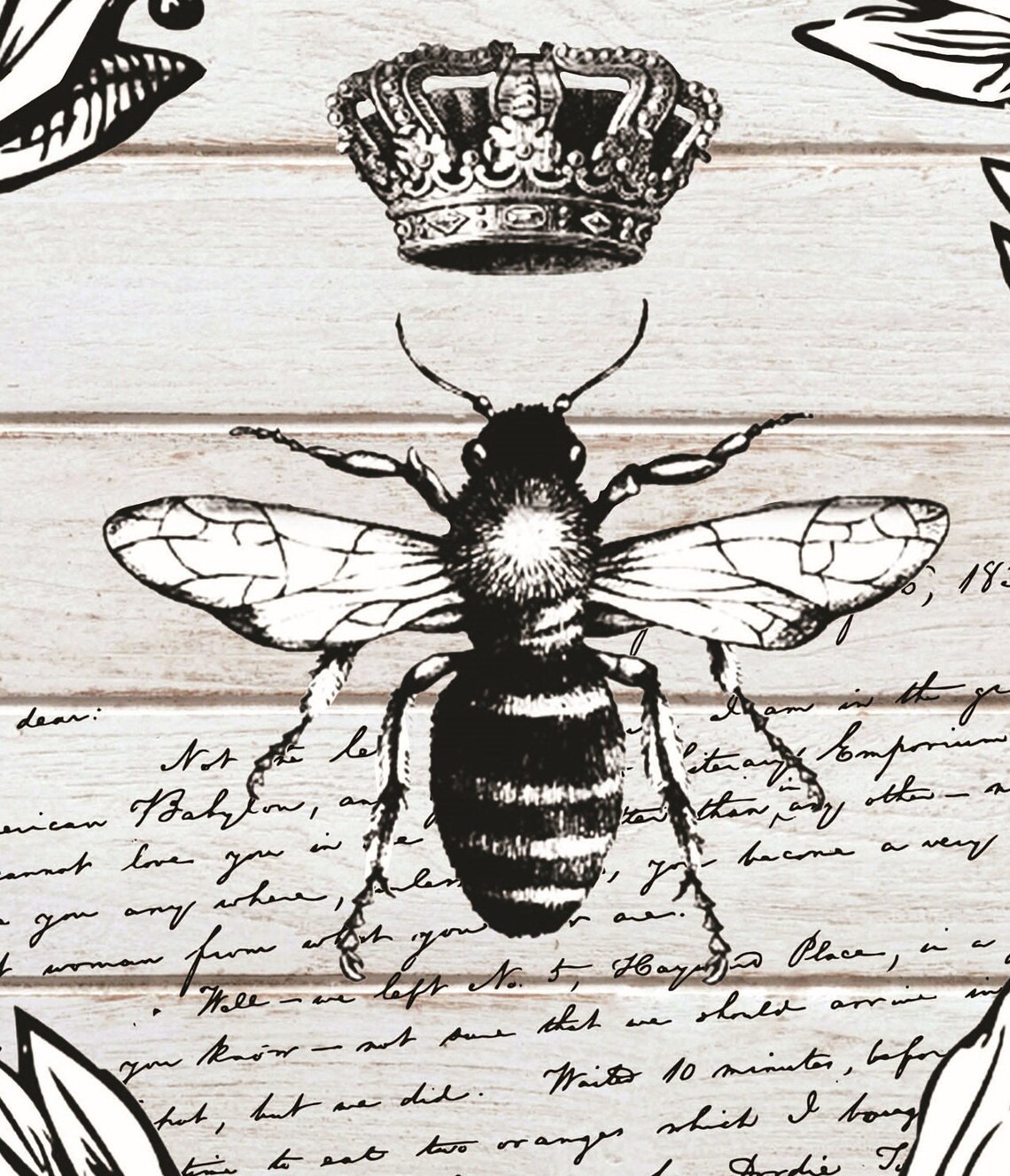 Queen Bee - Handwrite - Large Decoupage Paper for Furniture - Rice ...