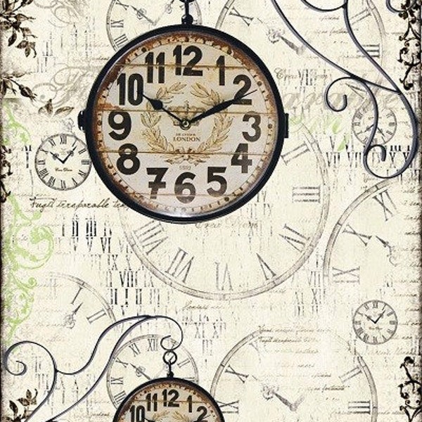 Decoupage Paper Clock - Etsy