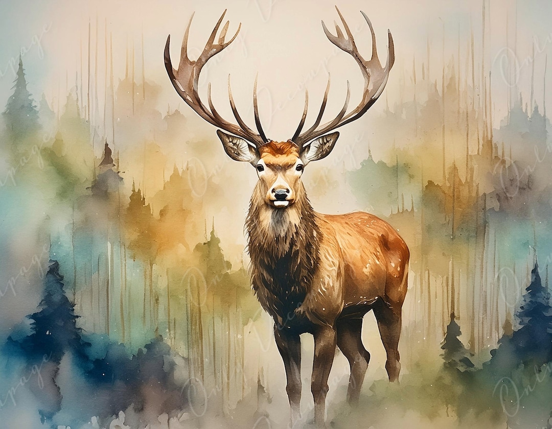 Deer - Large Decoupage Paper for Furniture - Rice Paper - Decoupage ...
