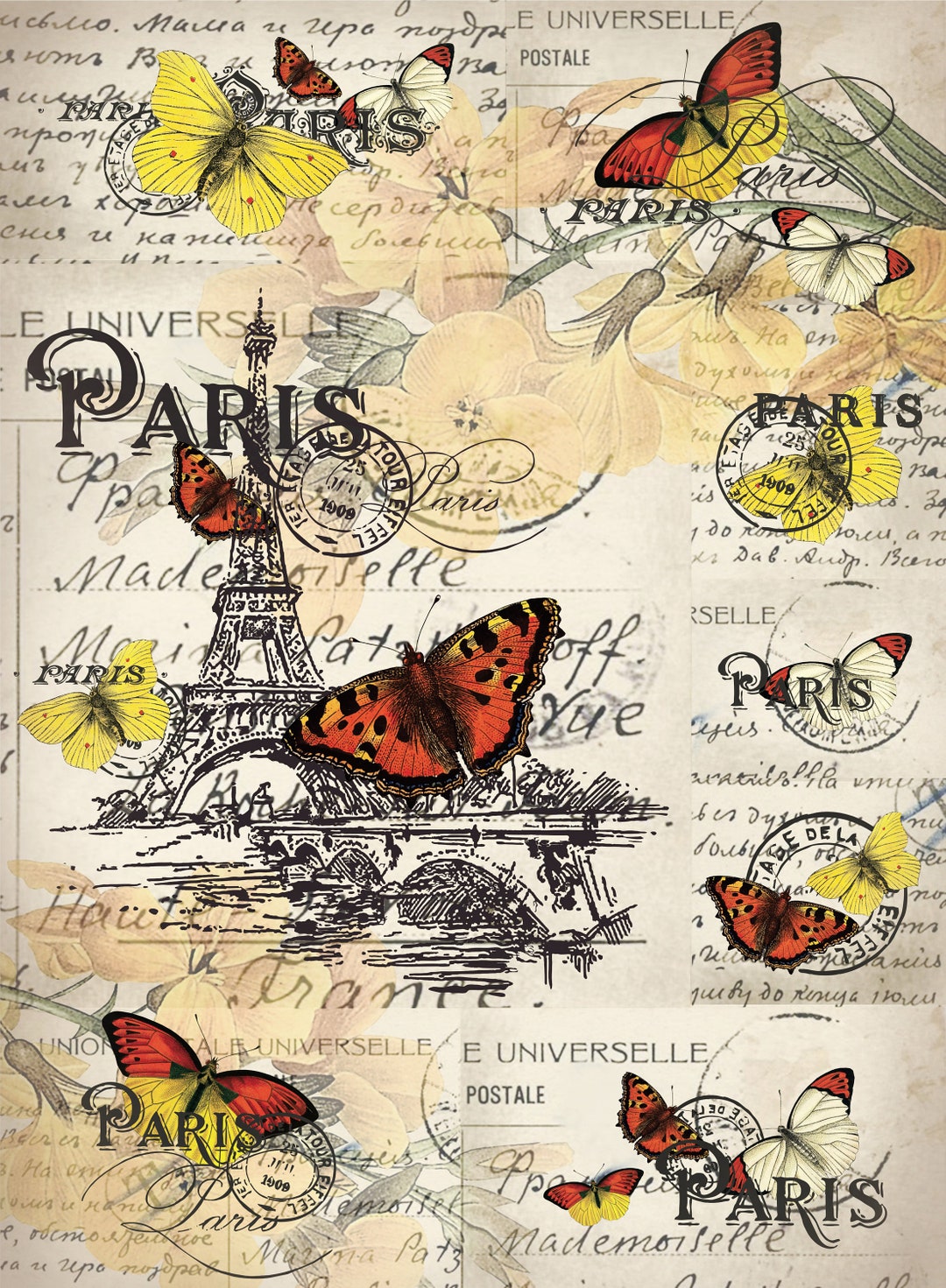 Large Decoupage Paper - Decoupage Art - Rice Paper for Decoupage ...