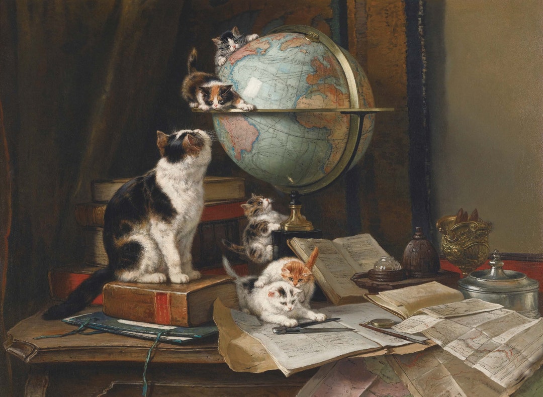 Mother Cat and Kittens - Decoupage Paper for Furniture - Rice Paper ...