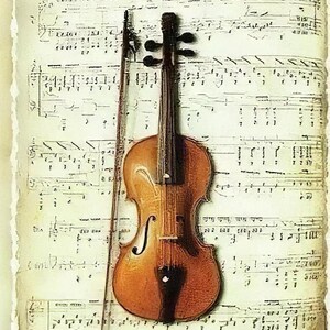 Vintage - Violin - Decorative Decoupage Paper - for Furniture - Large ...