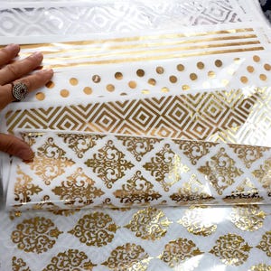 NEW! Gold Metal Leaf Decoupage Paper - A3 Size - Rice Paper With Gold ...