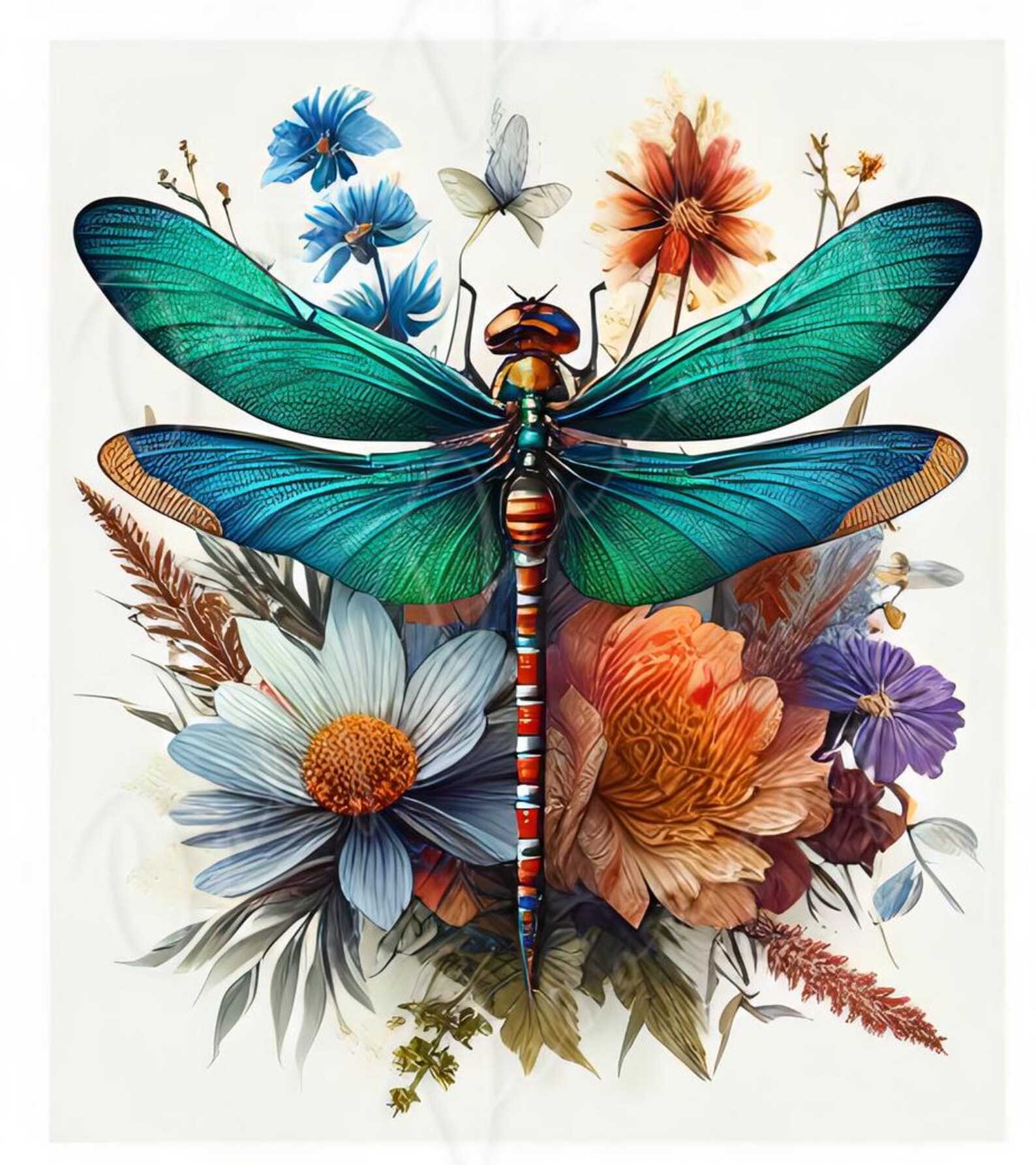 Large Decoupage Paper for Furniture - Dragonfly - Rice Paper ...