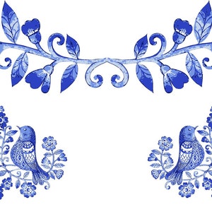 Blue Bird Decoupage Paper for Furniture Rice Paper Decoupage Large ...