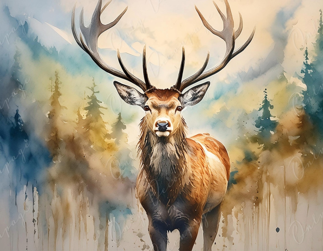 Deer - Large Decoupage Paper for Furniture - Rice Paper - Decoupage ...