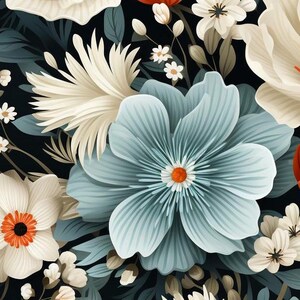 Decoupage Paper - Repeating Pattern - Floral Decorative Paper - 6 Size ...