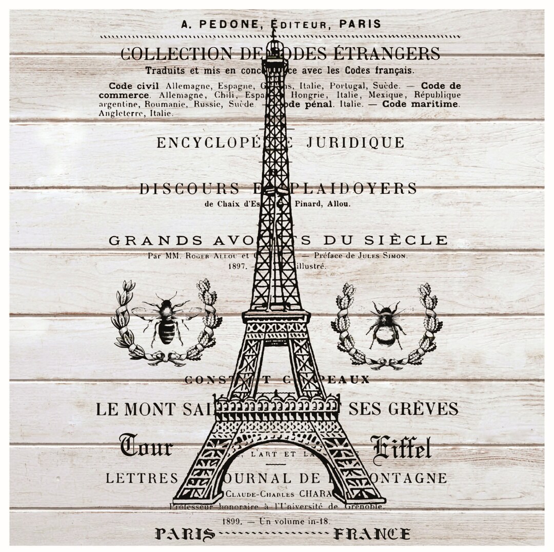 Eiffel Paris France - Large Decoupage Paper for Furniture - Rice Paper ...